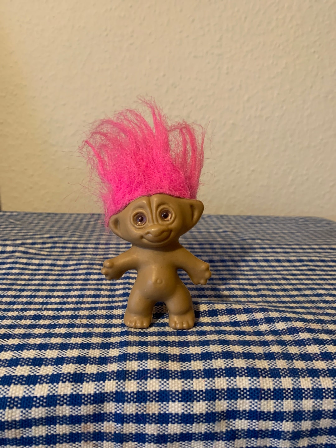 Vintage, 1980s, 1990s, Small, Pink Hair, Hard Plastic, Troll, Doll ...