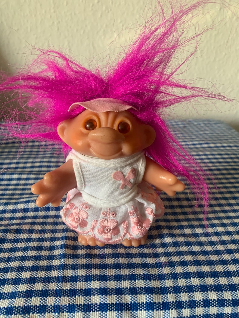 Vintage, 1986, 1980s, DAM, Pink Hair, Troll, Doll, Figure, In, Tennis ...