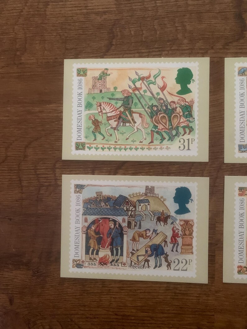 Set of Four, Vintage, 1986, Medieval Life, Royal Mail, Commemorative ...