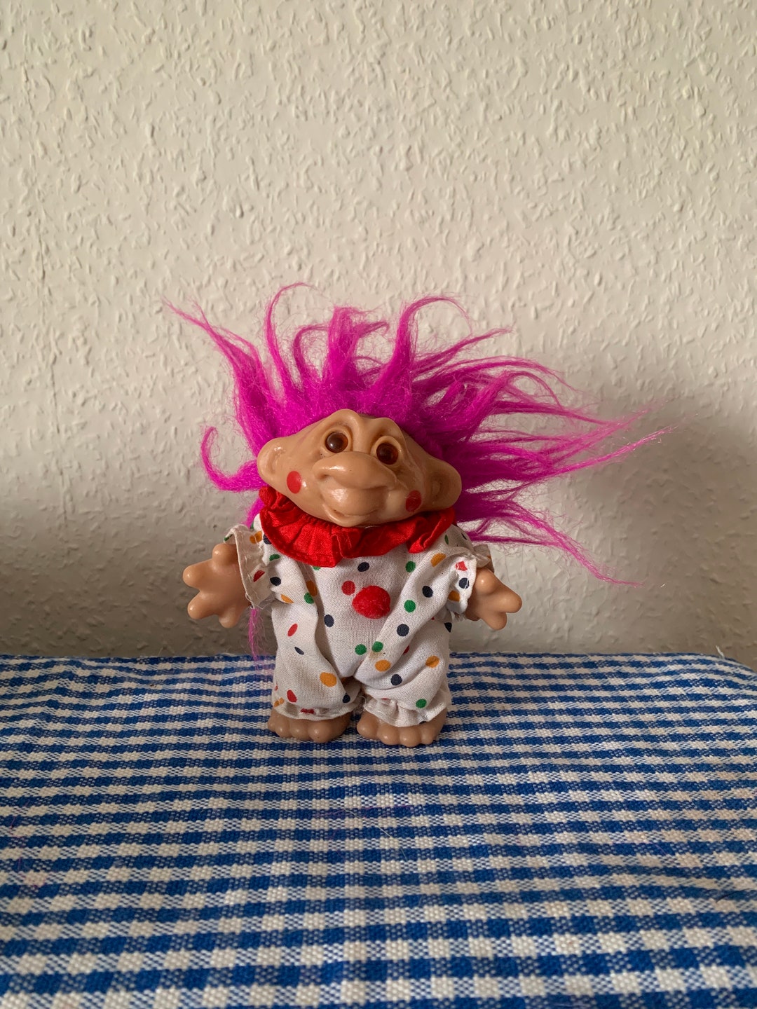 Vintage, 1986, 1980s, DAM, Pink Hair, Troll, Doll, Figure, In, Clown ...