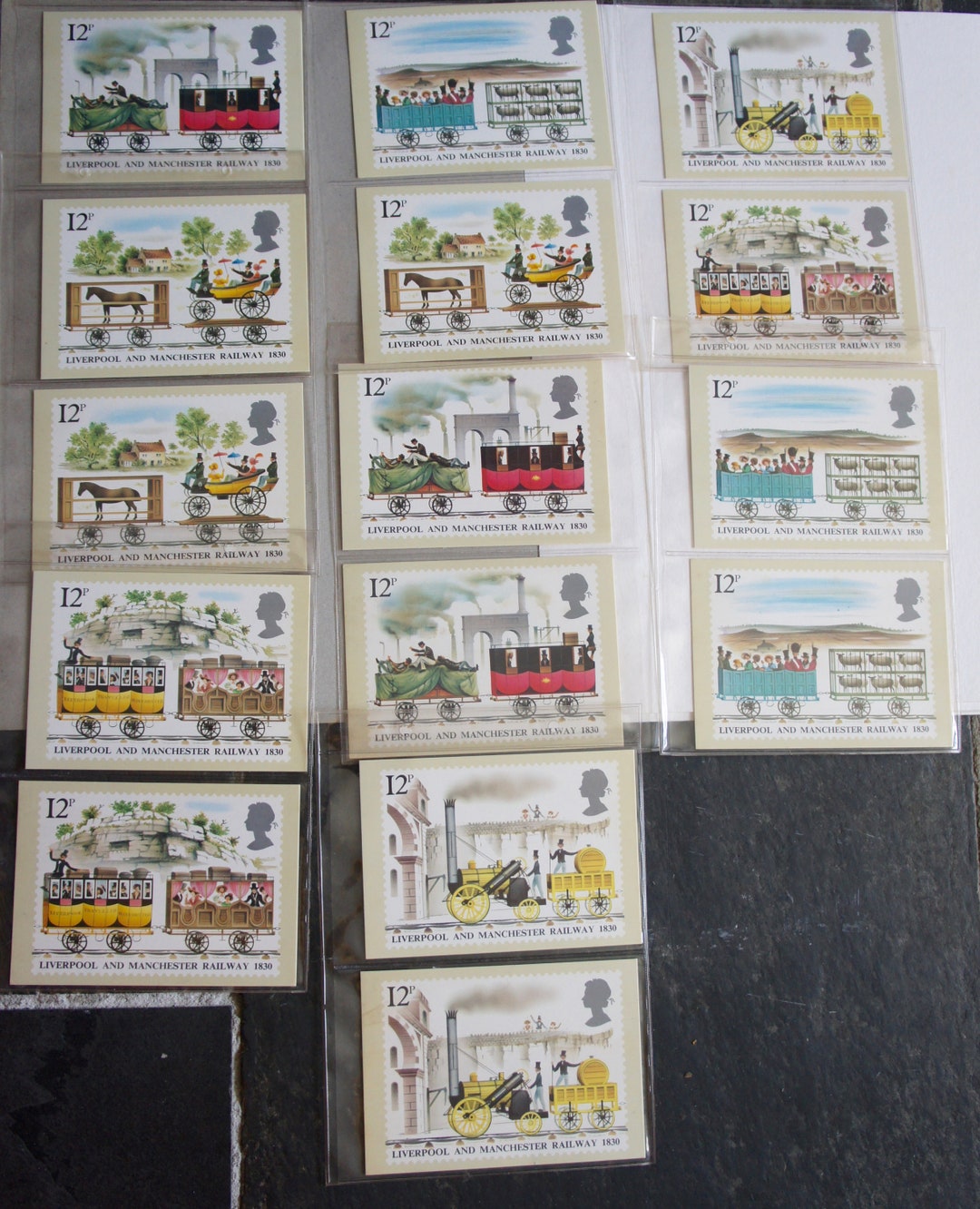 Set of Fifteen, Vintage, 1980, Royal Mail, Commemorative, Liverpool and ...