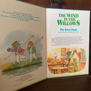 Vintage, 1990, the Wind in the Willows, the River Bank, Kenneth Grahame ...