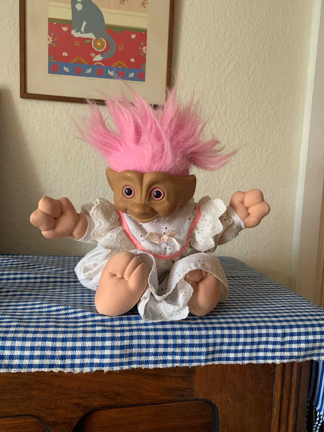 Rare, Vintage, 1990s, 13 Inch, Pink Hair, Ace Novelty, Magic, Soft Body ...