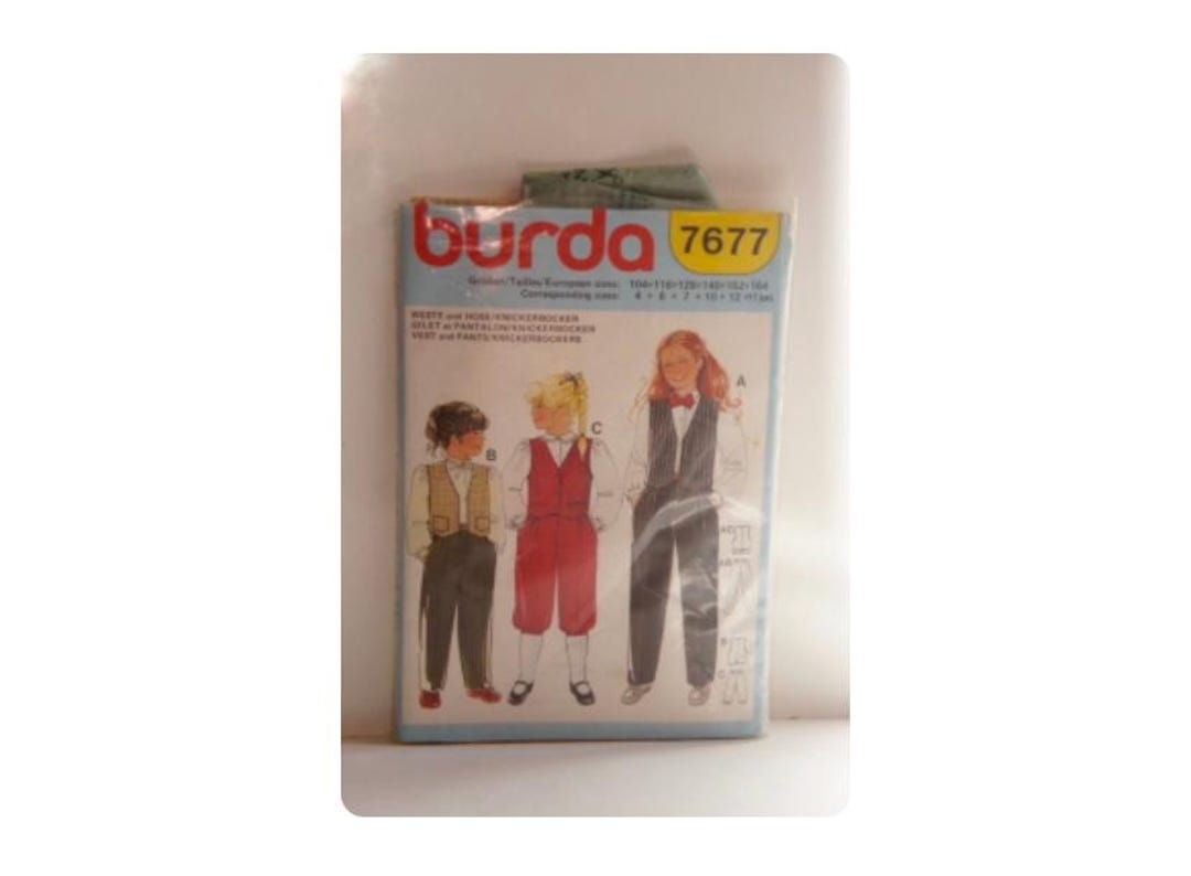 Vintage, 1980s, Burda, Girls, Kids, Clothing, Trousers, Waistcoat ...