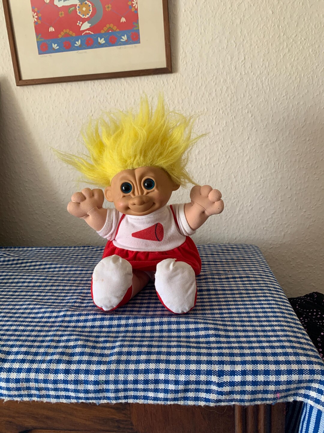 Vintage, Russ, Yellow Hair, Soft Body, Troll, Doll, Figure, In ...