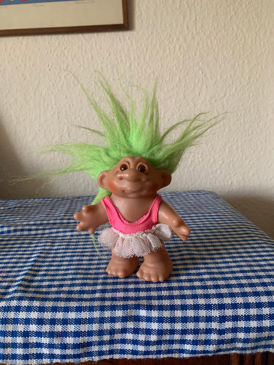 Vintage, 1986, 1980s, DAM, Green Hair, Troll, Doll, Figure, In ...