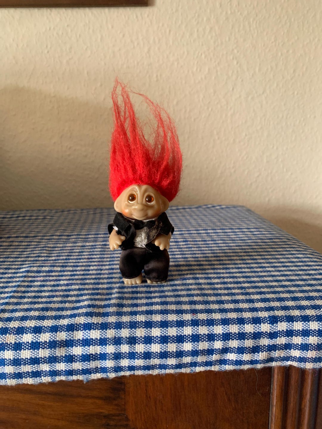 Vintage, 1986, 1980s, DAM, Small, Red Hair, Troll, Doll, Figure, Groom ...