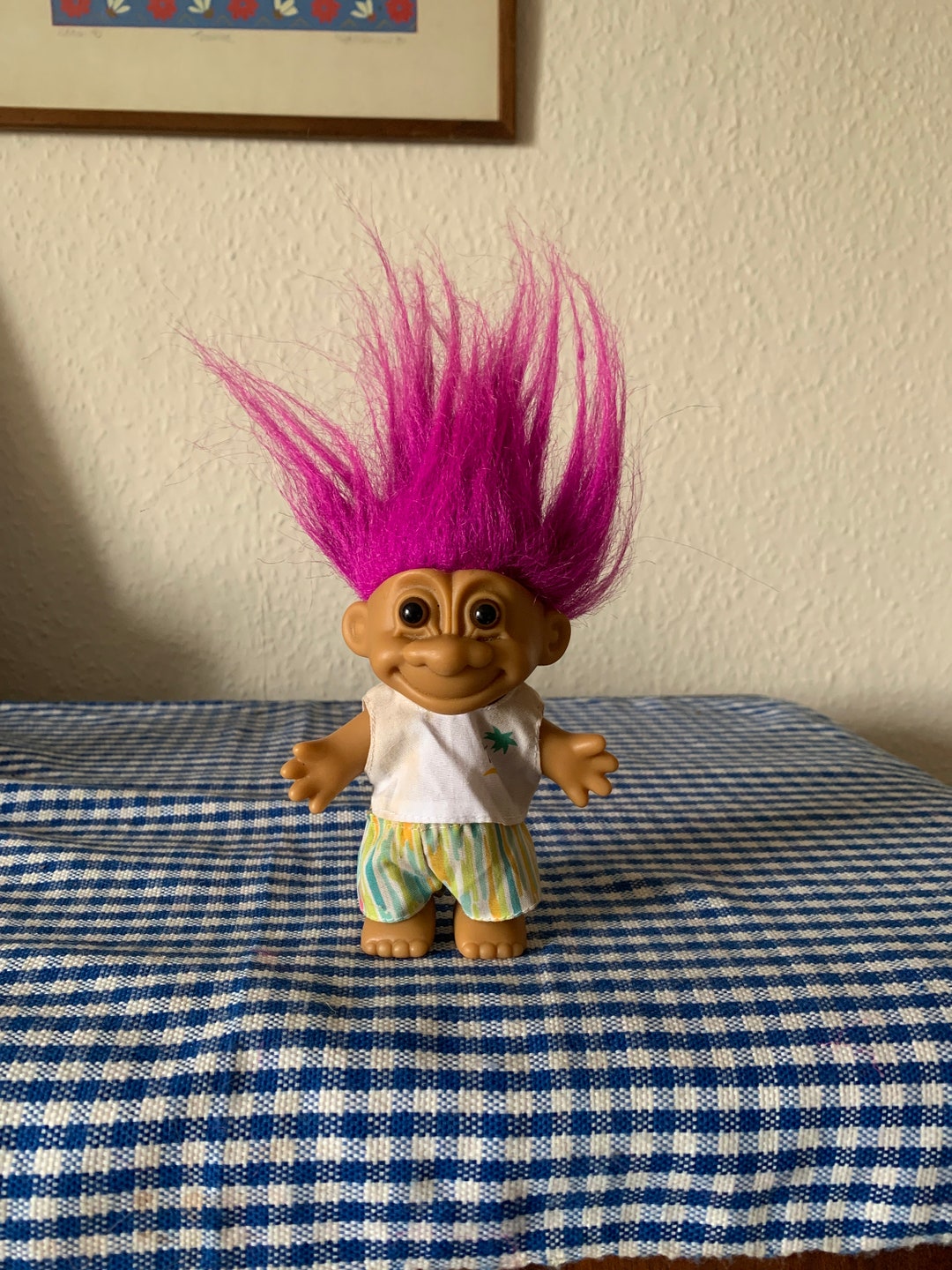 Vintage, Pink Hair, Troll, Doll, Cool Dude, Figure, In, Palm Tree ...
