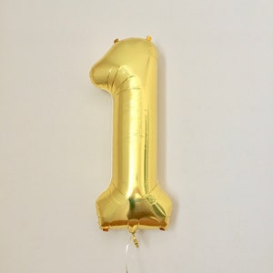 Gold 1 Jumbo 1 Balloon~one Gold Balloon First Birthday~ 1st Birthday ...