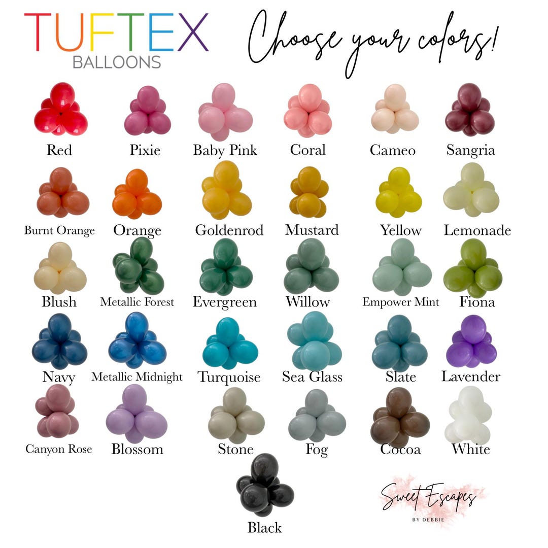 TUFTEX Balloons~ultimate Premium Quality Latex Balloons~5" Latex~11 ...