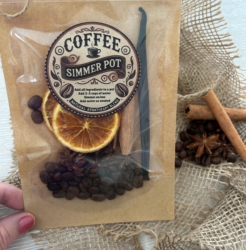 Coffee Simmer Pot Kit: Natural Home Fragrance With Vanilla & Spices - Etsy