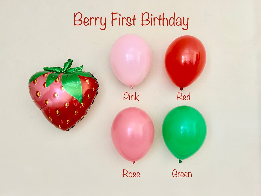 Strawberry Balloon Bundle~berry First Birthday~a Berry Sweet One ...