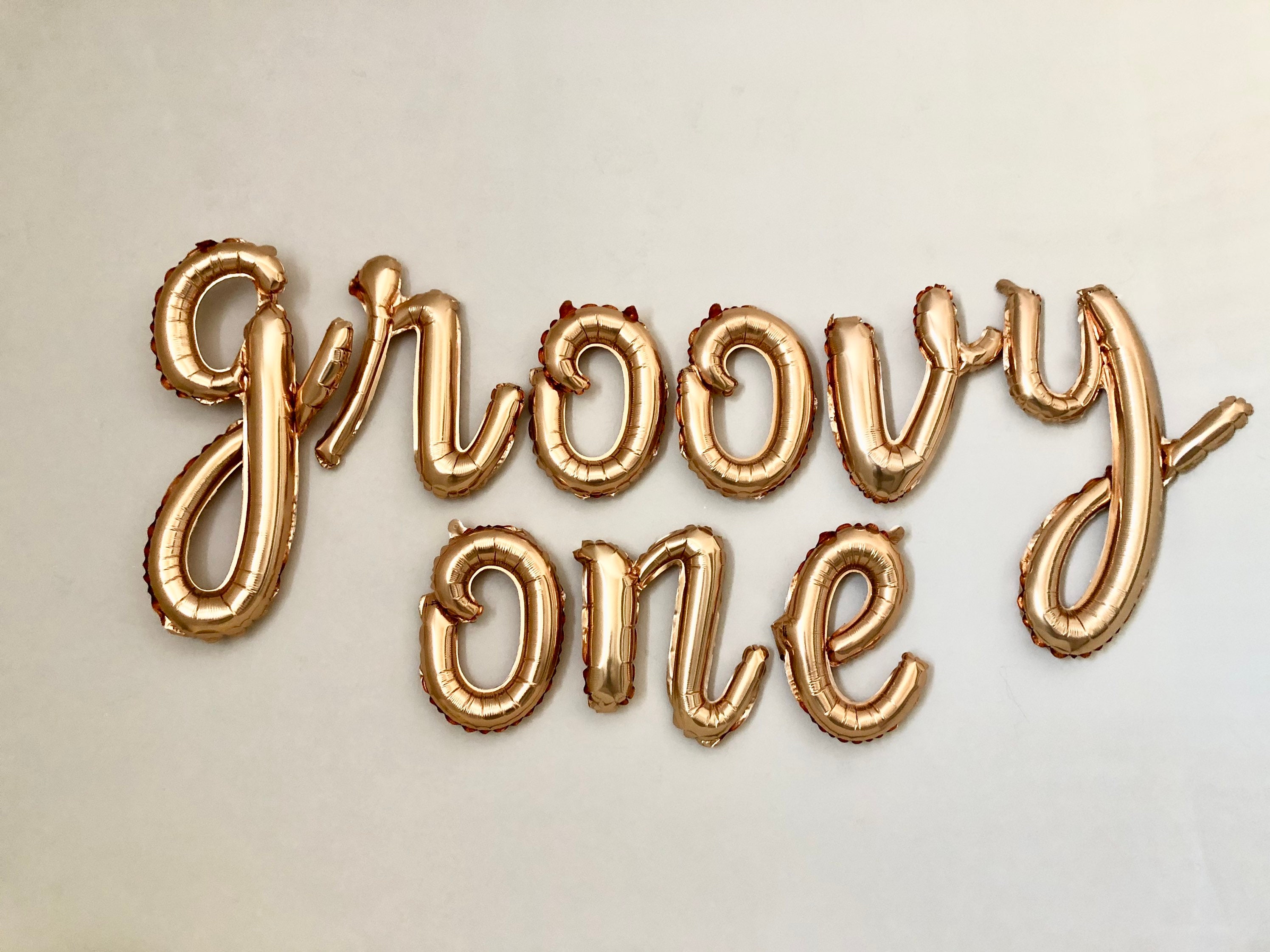 Groovy One Script Letter Balloonsgroovy Birthdaygroovy One - Etsy