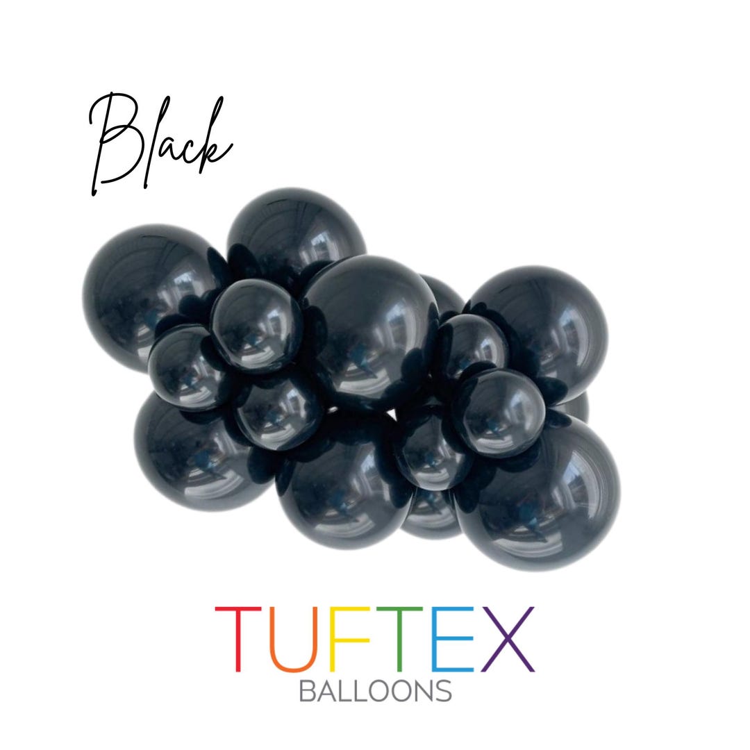 Black Tuftex Latex Balloons: Party Decor, Balloon Garland - Etsy