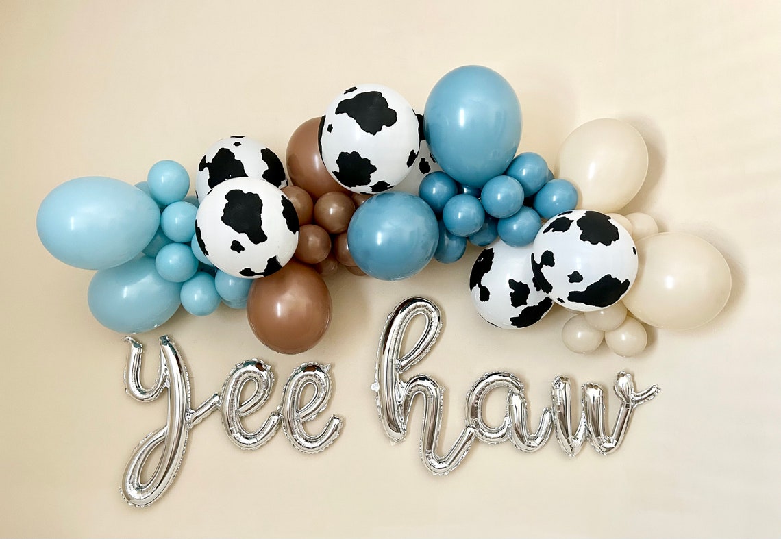 Cowboy Balloon Garland DIY Kitholy Cow I'm Onemoo - Etsy