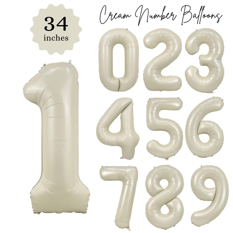 Small Number Balloon - Etsy