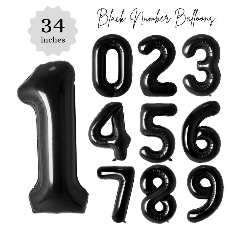 Number Balloons 34 - Etsy
