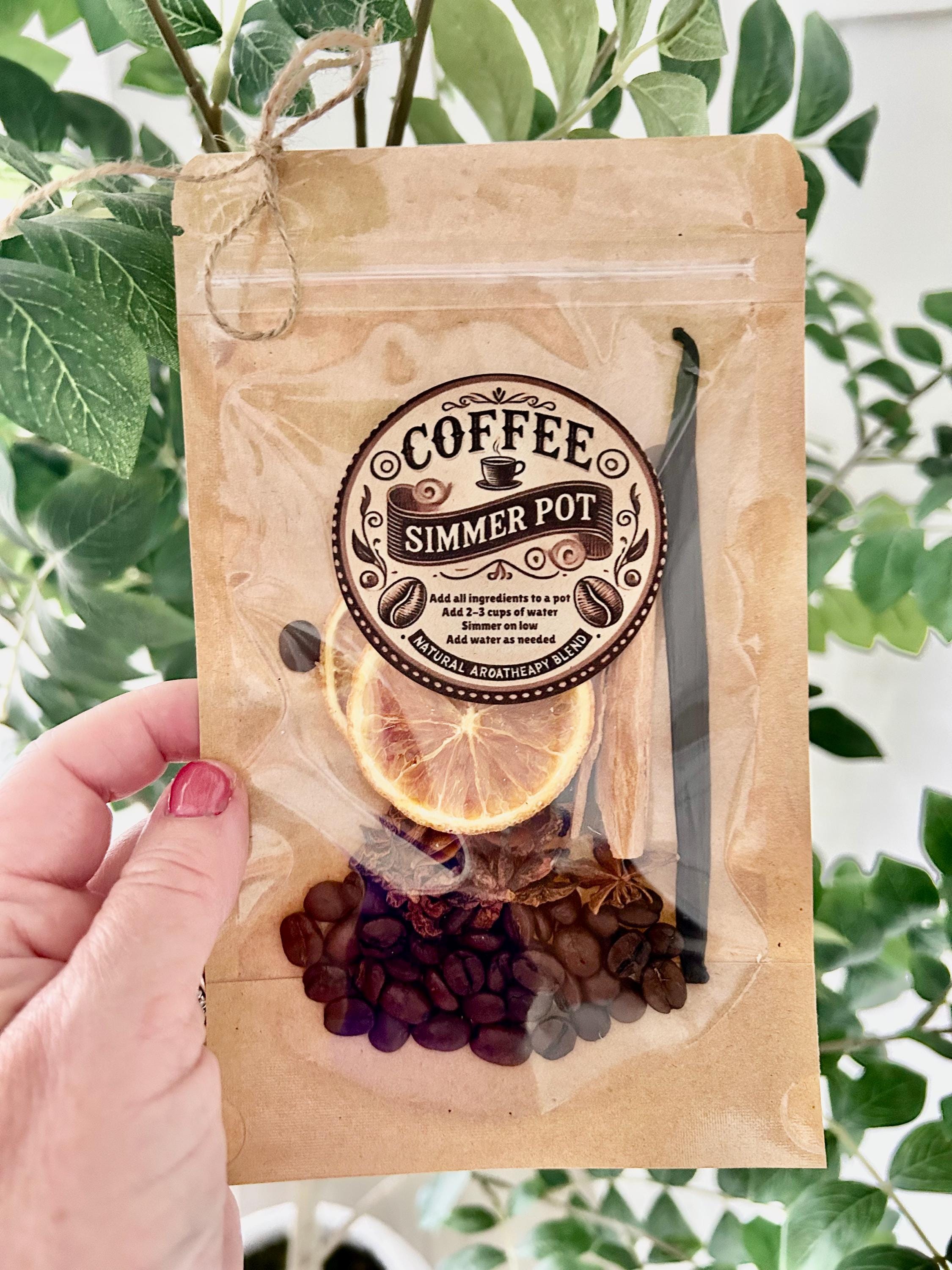Coffee Simmer Pot Kit: Natural Home Fragrance With Vanilla & Spices - Etsy