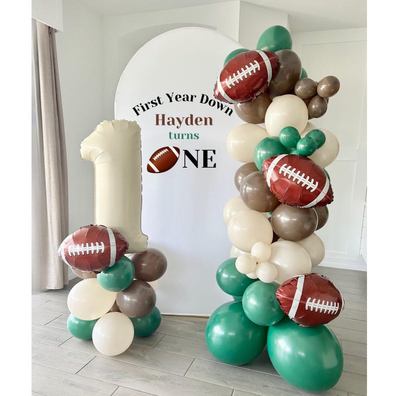 Football 1st Birthday Balloon Garland Kit: Rookie of the Year Theme - Etsy