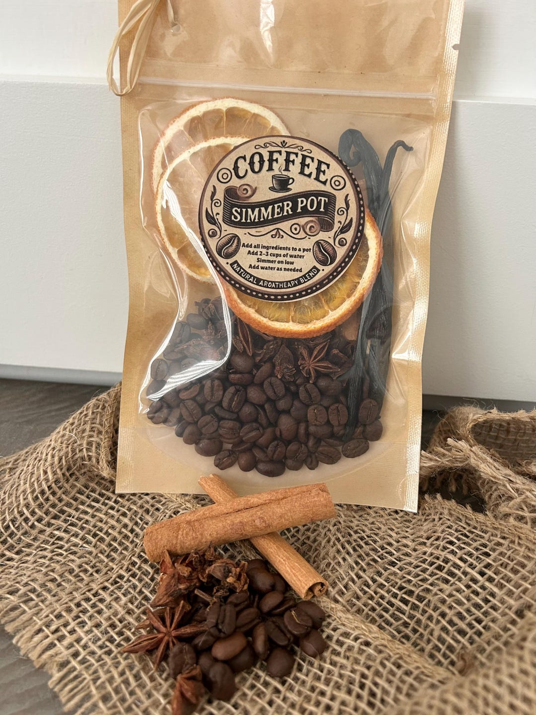 Coffee Simmer Pot Kit: Natural Home Fragrance With Vanilla & Spices - Etsy