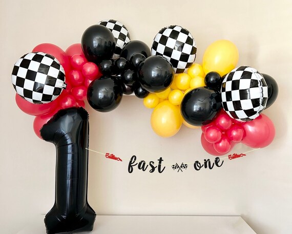 Race Car DIY Balloon Garland Kit~Two Fast Birthday~Race Car Party ...