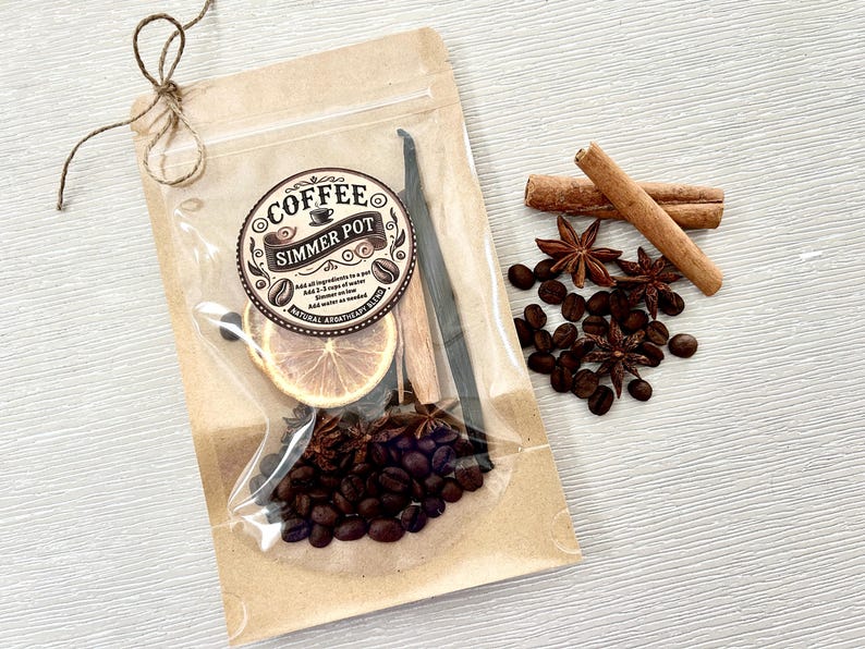 Coffee Simmer Pot Kit: Natural Home Fragrance With Vanilla & Spices - Etsy