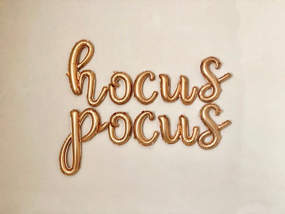 Hocus Pocus Gold Script Letters~Halloween Balloon~Hocus Pocus Theme ...