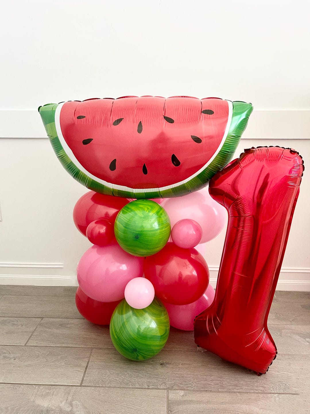 Watermelon Balloon Tower Kit: Sweet One Birthday Party Decor - Etsy