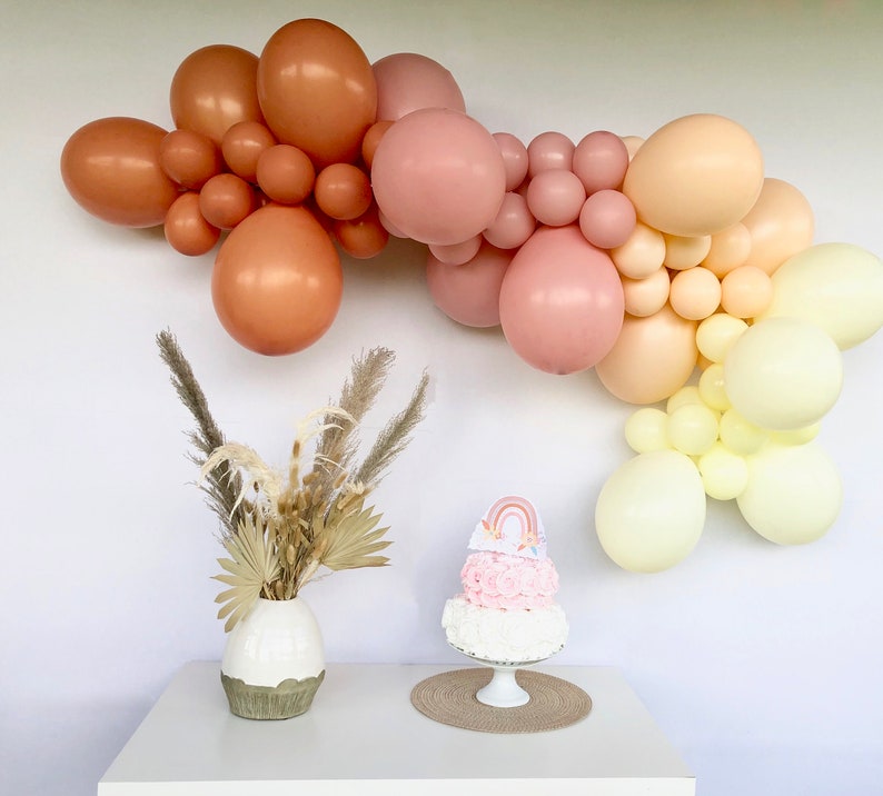 Boho Rainbow Balloon Garland DIY Kitburnt Orange Rosewood - Etsy