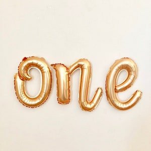 One Script Gold Letter Balloonfirst Birthday Gold Balloon1st - Etsy