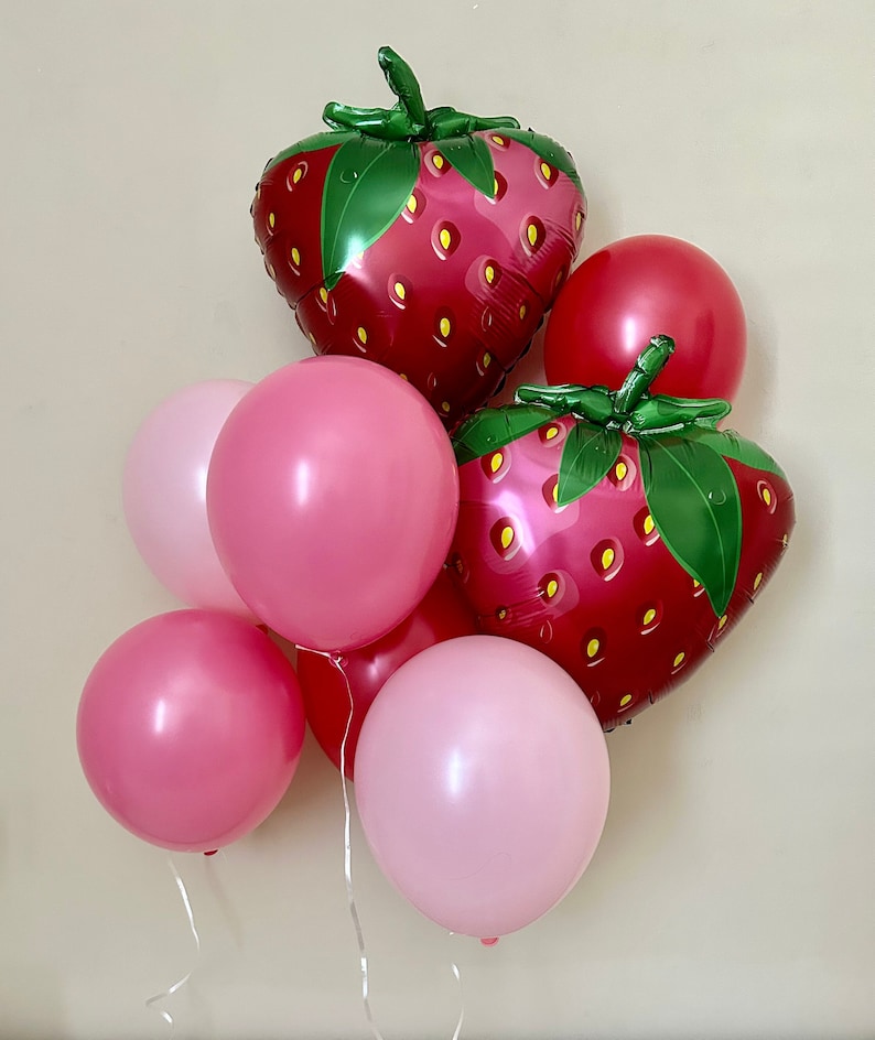 Strawberry Balloon Bundleberry First Birthdaya Berry Sweet - Etsy