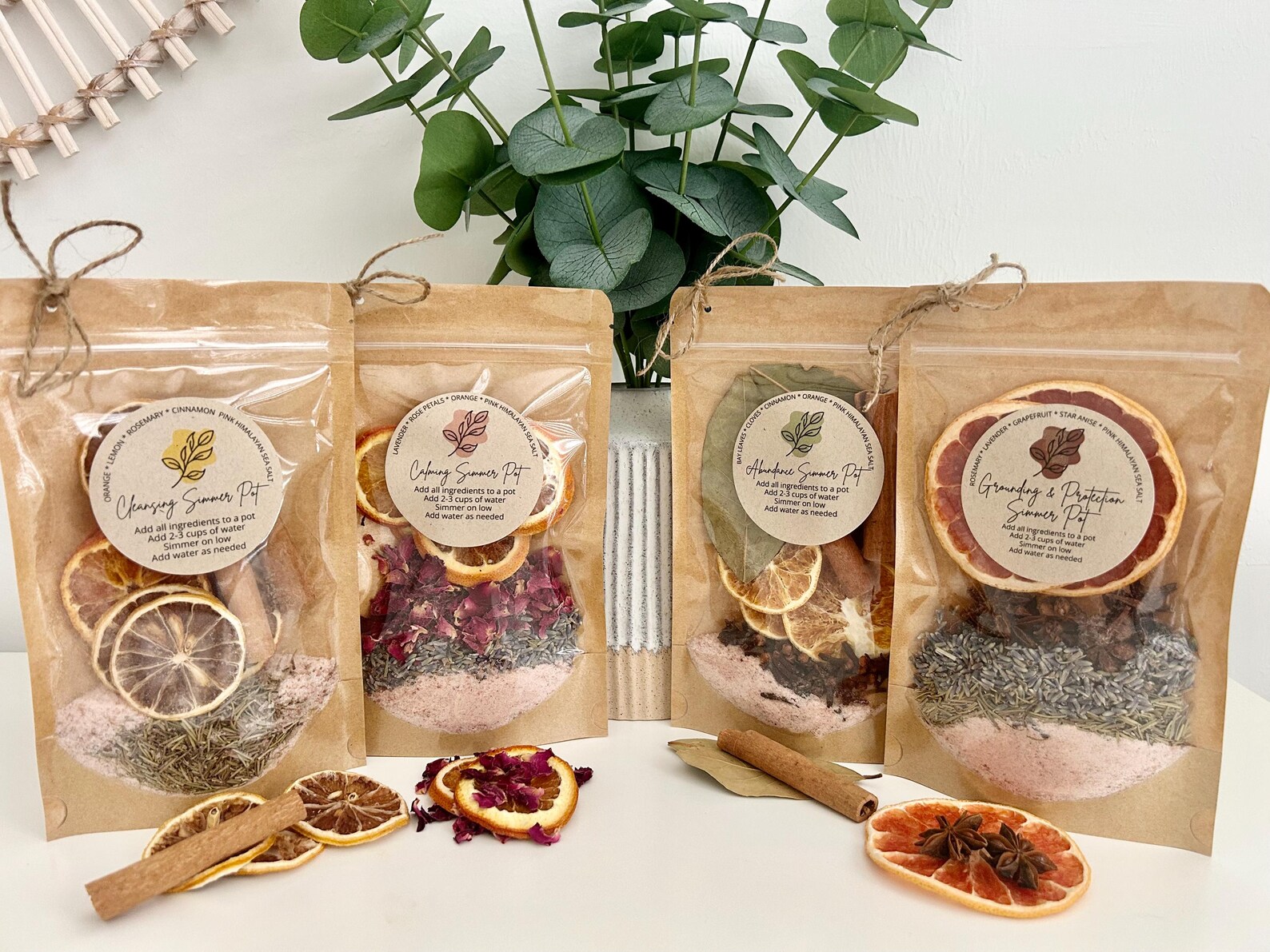 Handcrafted Simmer Pot Kits | Grounding, Protection, Cleansing ...