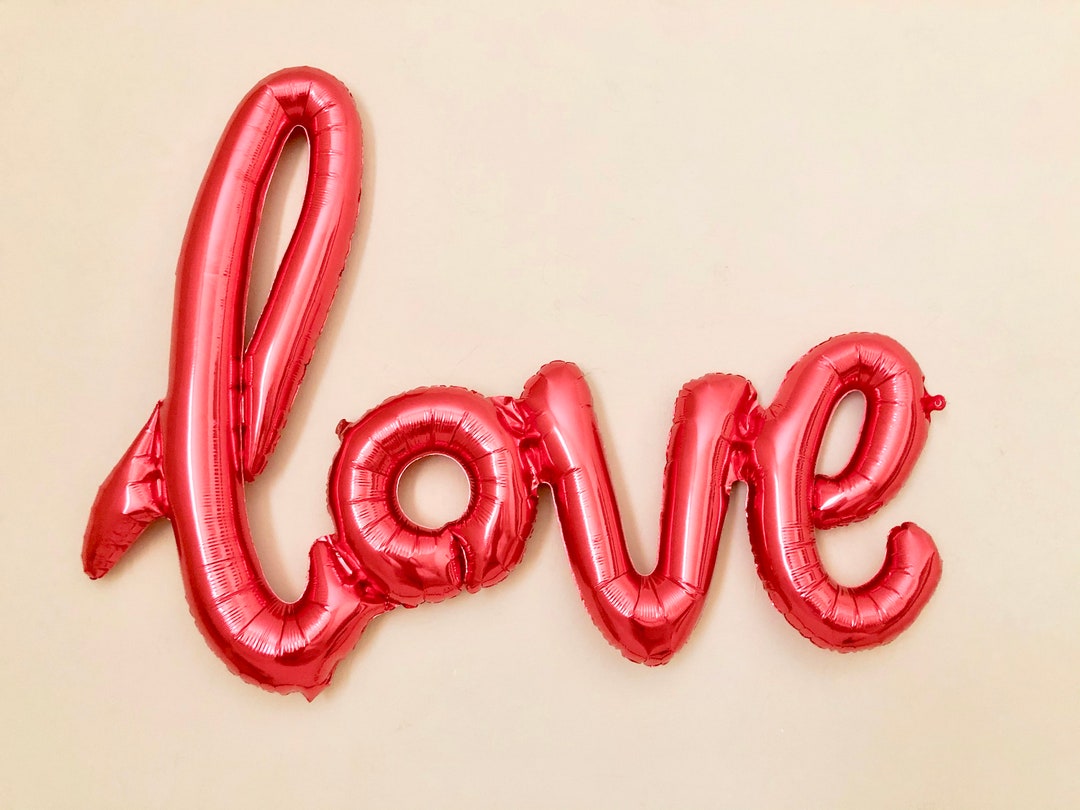 Love Red Script Balloon~40 Inch Love Balloon~valentines Day~wedding ...