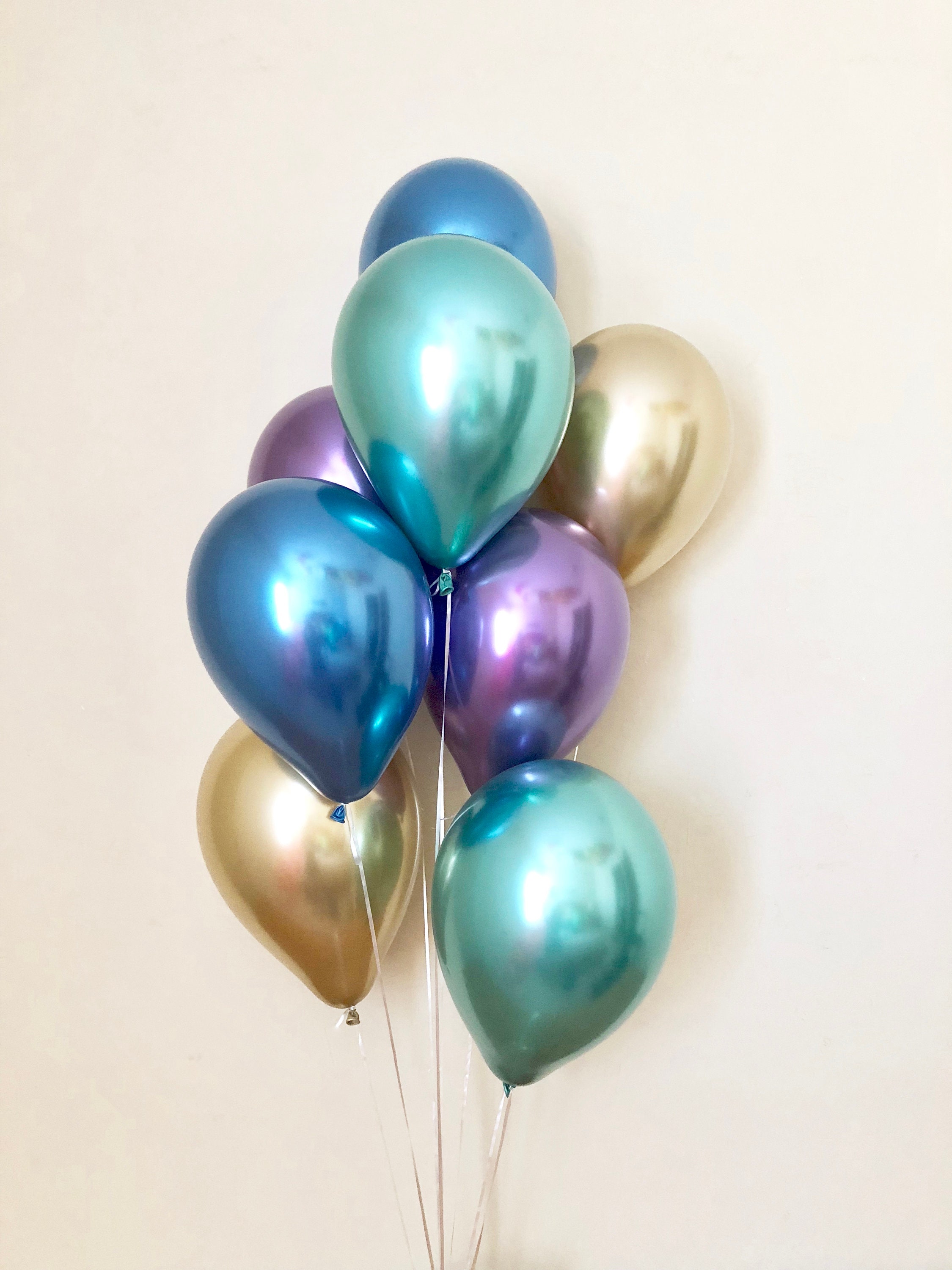 Mermaid BalloonsUnder the Sea PartyChrome BalloonBlue | Etsy