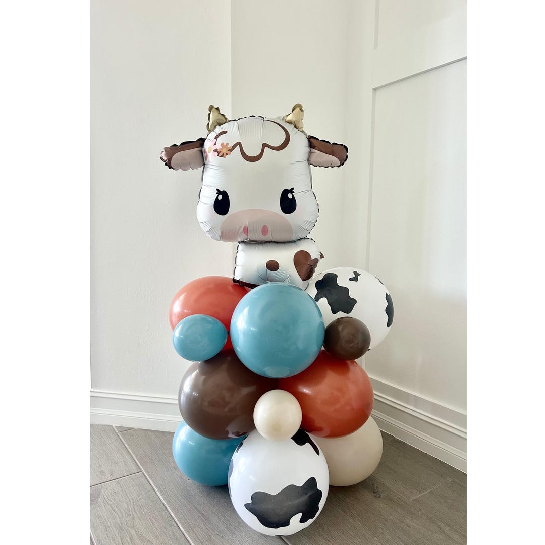 First Rodeo DIY Balloon Tower Kit~holy Cow I'm One~moo I'm Two~retro ...