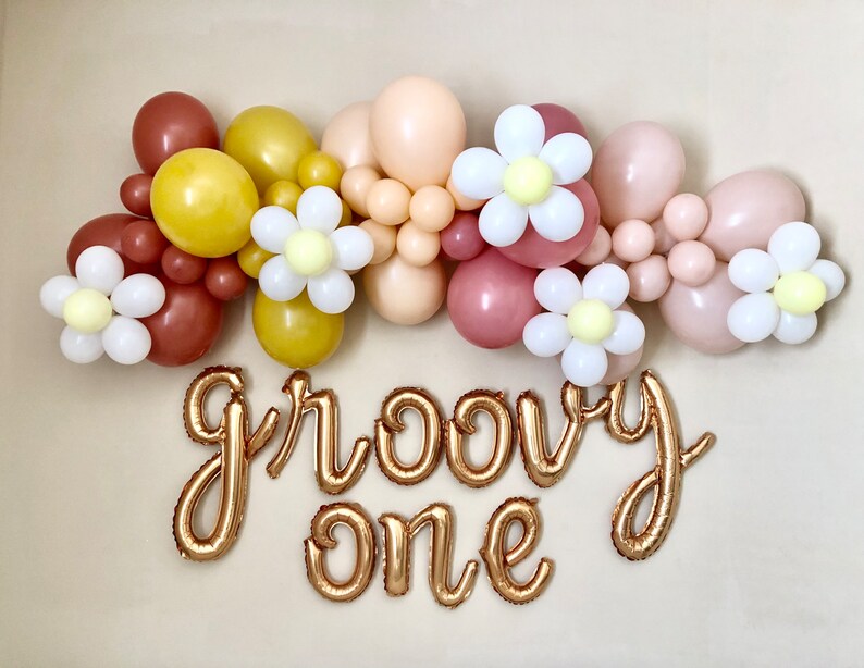 Groovy One Garland DIY Kittwo Groovy Themeretro Party - Etsy