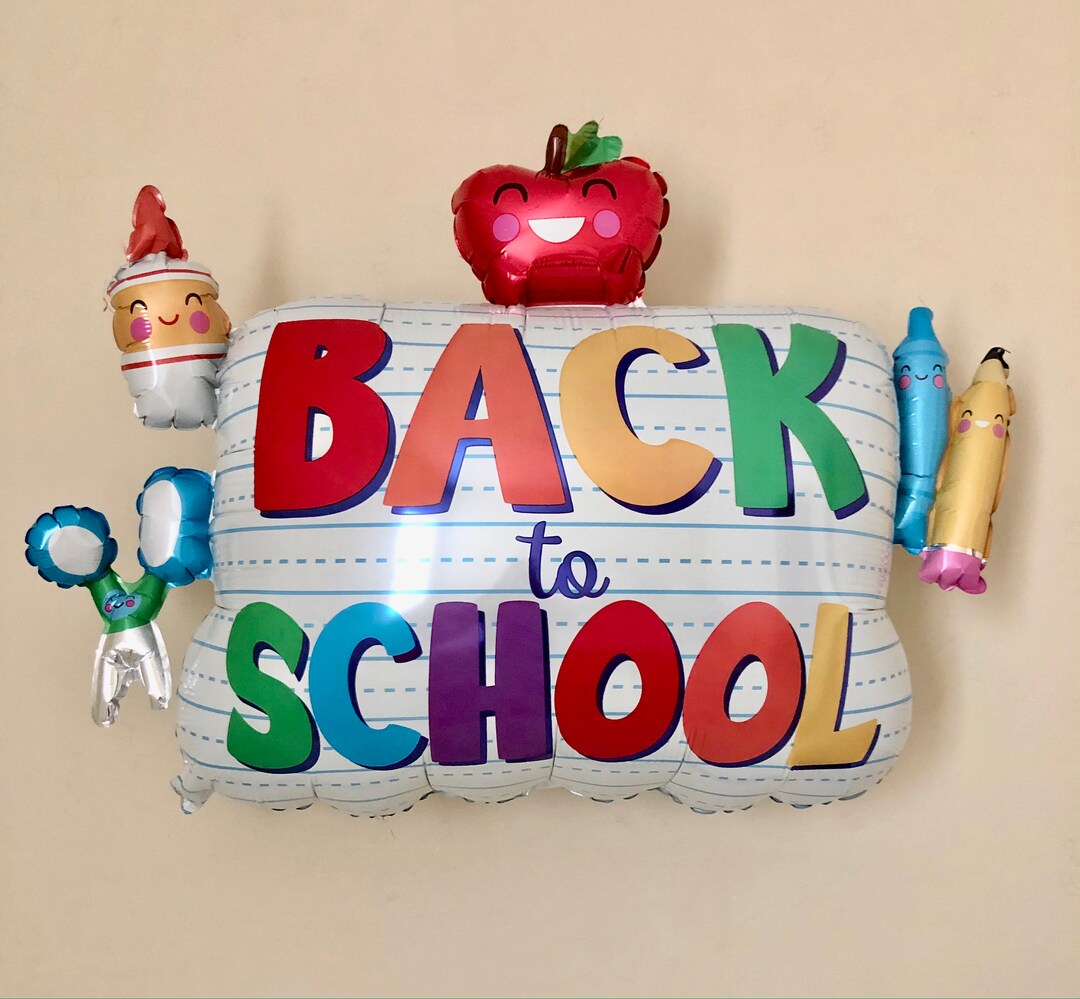 Back to School Balloon~first Day of School Balloons~back to School ...