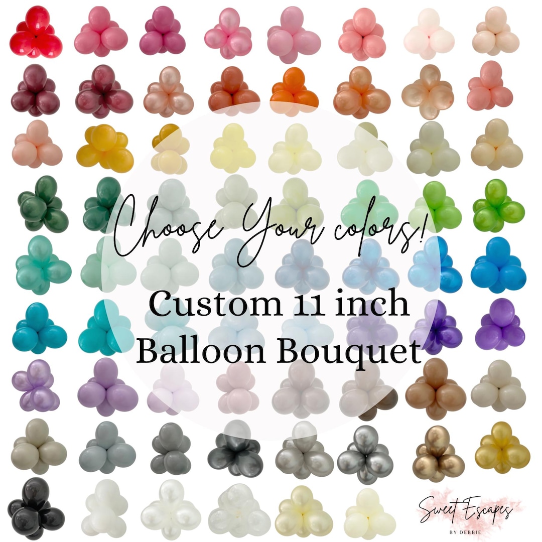 Custom Balloon Bouquet~pick Your Colors~mix and Match Balloon Bouquet ...