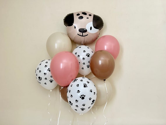 Puppy Balloon~Lets Pawty~Puppy Birthday Party~Puppy Paw Prints Balloons ...