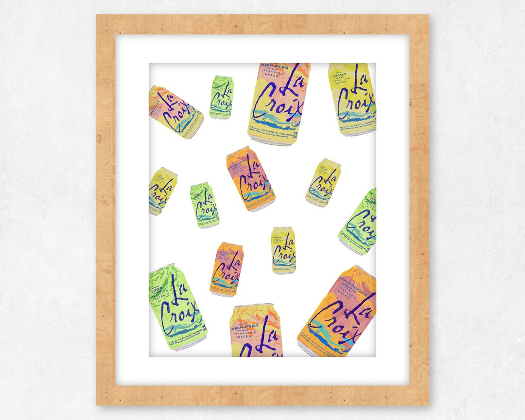 La Croix Poster, Pamplemousse Poster, Seltzer Poster, Gift for La Croix ...