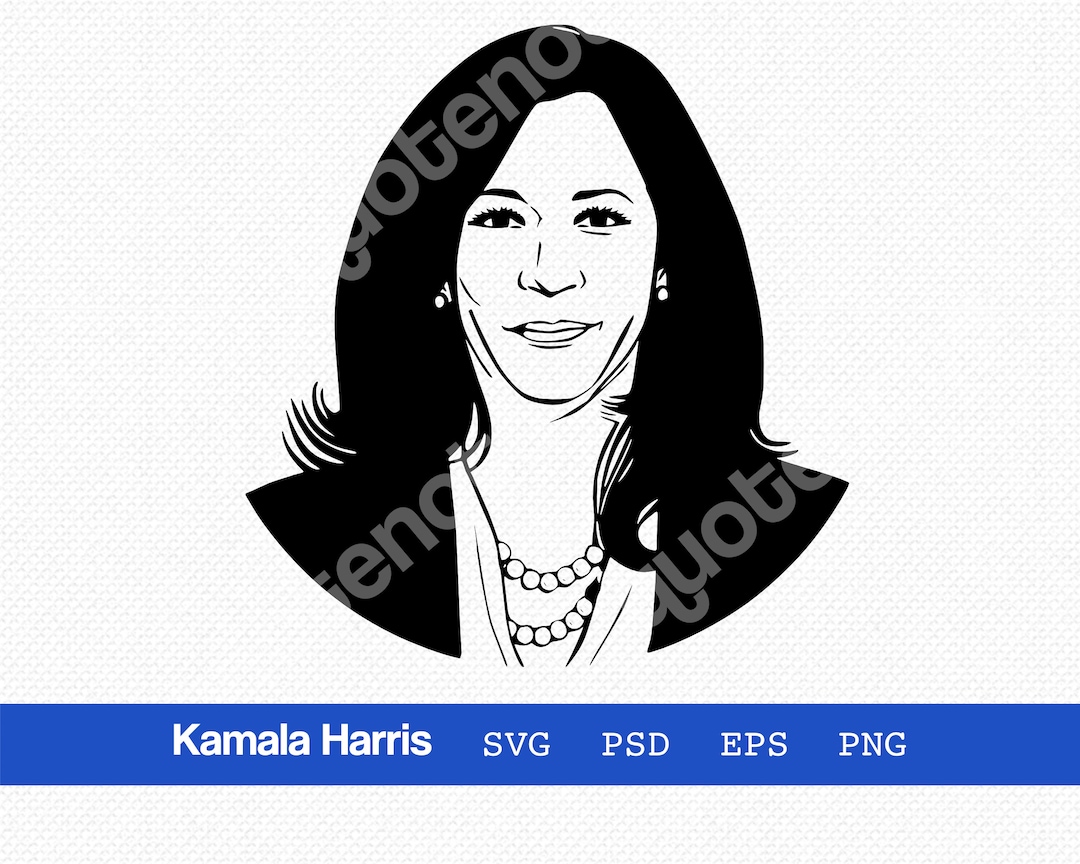 Kamala Harris Profile Svg, Kamala Harris Clipart, Kamala Harris ...