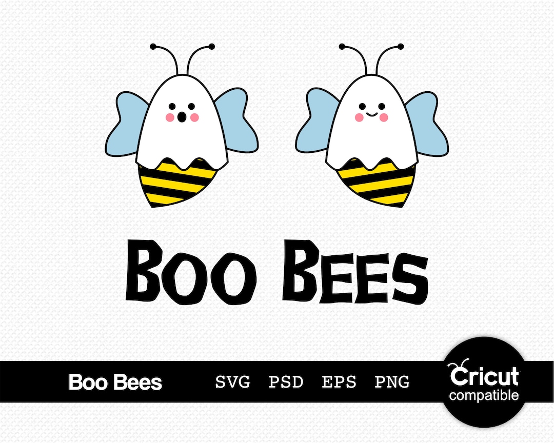 Boo Bees Svg, Boo Bees Png, Boo Bees Clipart, Ghost Bee Clipart, Ghost ...