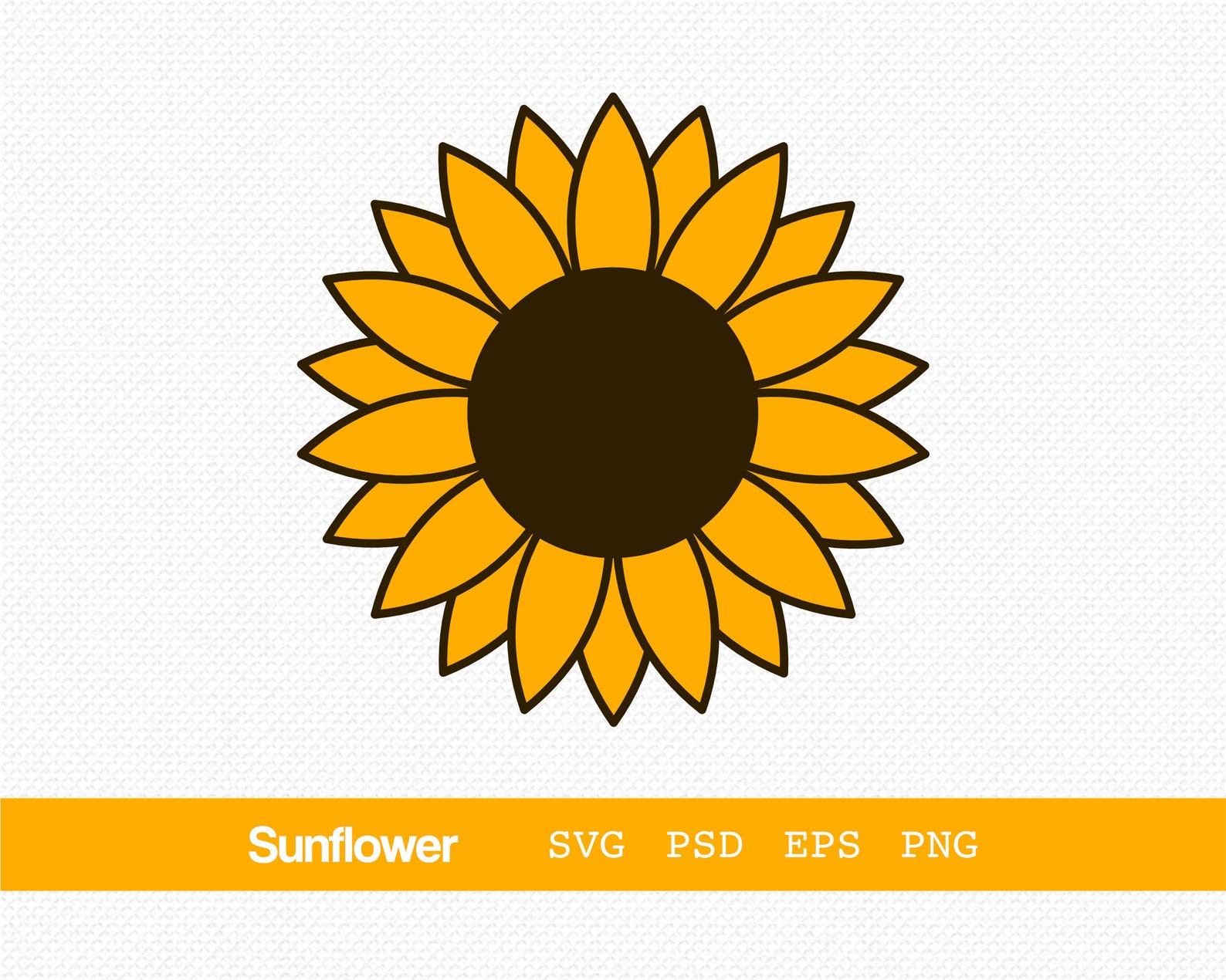 Sunflower Svg, Simple Sunflower Svg, Sunflower Cricut File, Sunflower ...