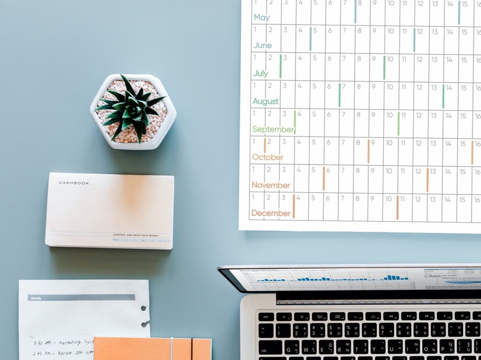 Druckbarer Kalender 2022 digital Jahreskalender 2022 - Etsy Schweiz