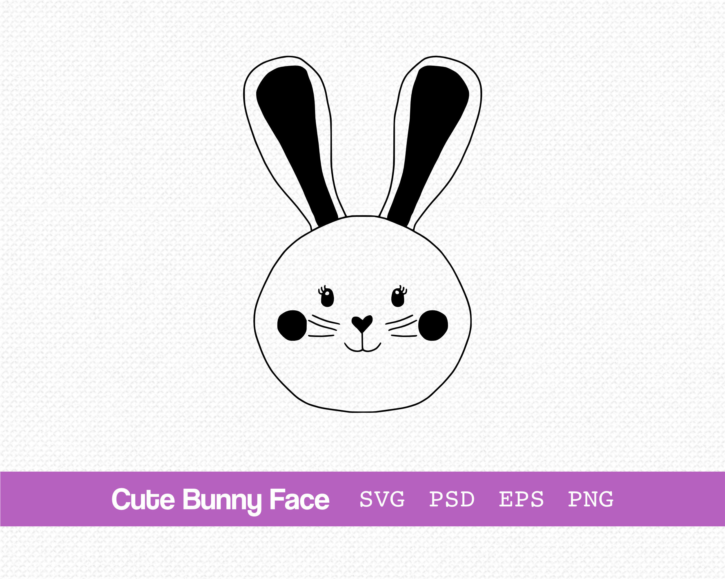 Easter Bunny Head Clipart