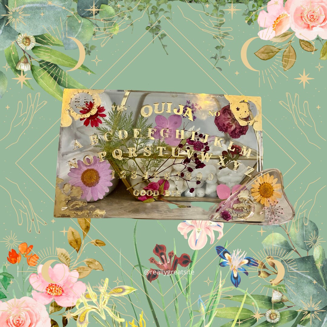 Crystal Clear Floral Handmade Talking Spirit Board W/star - Etsy