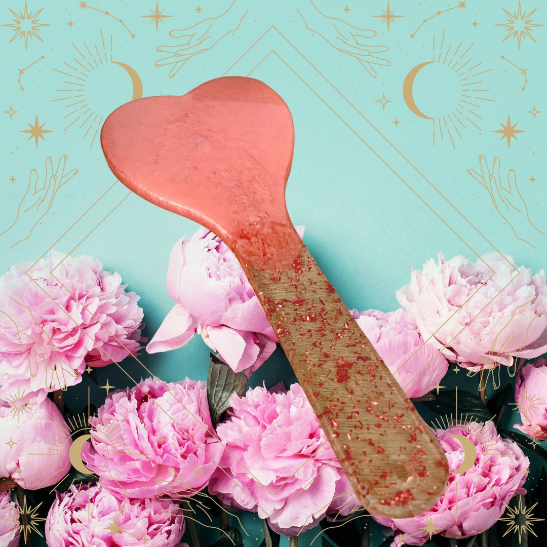 Pink and Sparkles Solid Heart Paddle - Etsy
