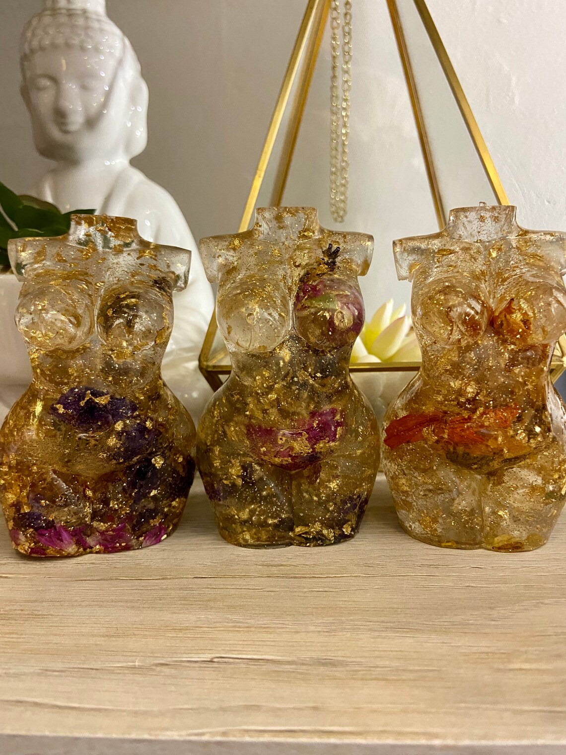 Flower Infused Curvy Goddess Body Sculpture | Etsy