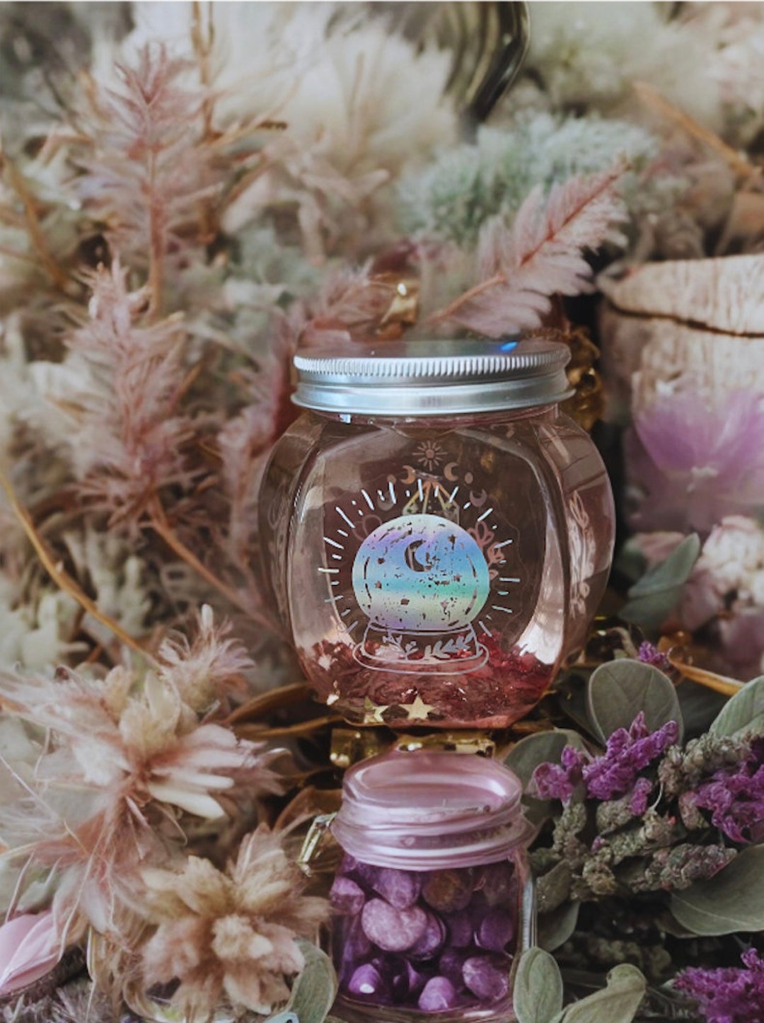 Enchanting Hexagon Shaped Pink Sensory Jar - Etsy