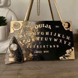 Black and Gold Handmade Talking Spirit Board W/ Planchette - Etsy